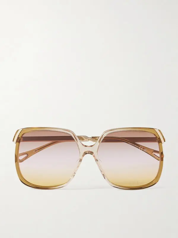 Chloé Aly Square-frame Sunglasses - Gold