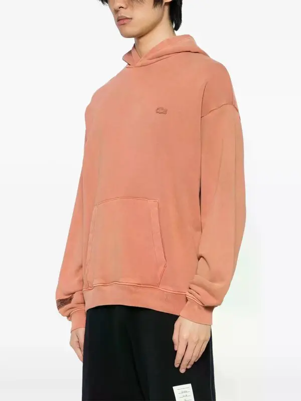 Lacoste Logo-patch Hoodie - Pink