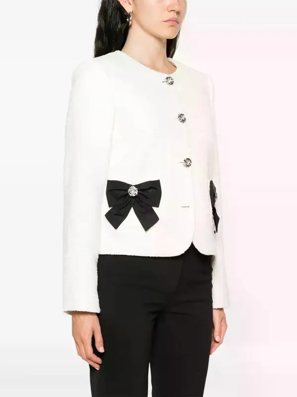 NISSA Bouclé Jacket - White