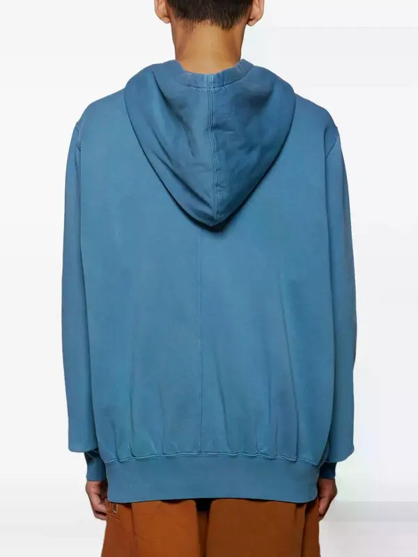 Rick Owens Graphic-print Hoodie - Blue