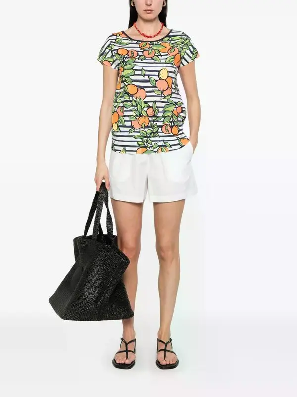 MARCCAIN Striped Fruit Print T-shirt