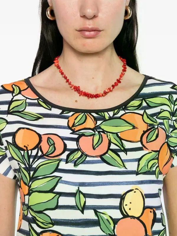 MARCCAIN Striped Fruit Print T-shirt