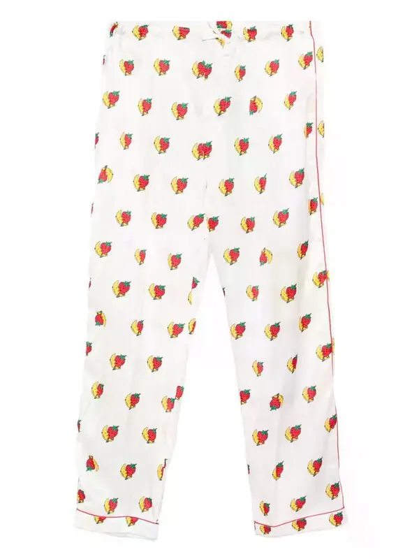 SKY HIGH FARM WORKWEAR Vintage Printed Trousers - White