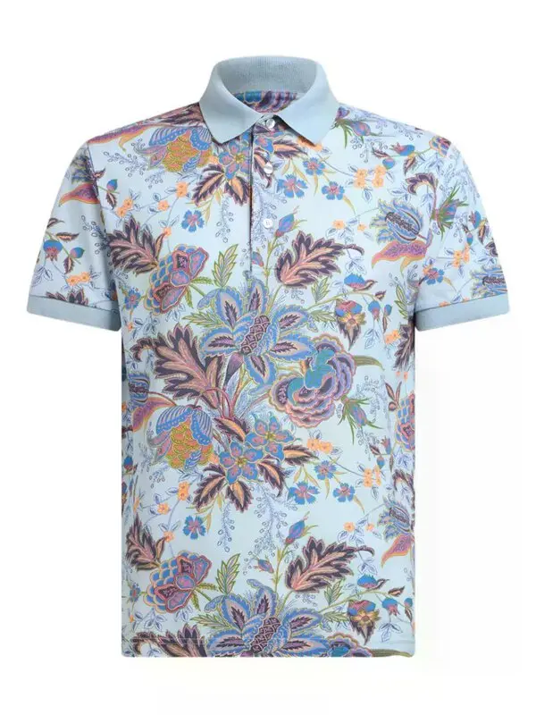 Etro Cotton Polo Shirt - Blue