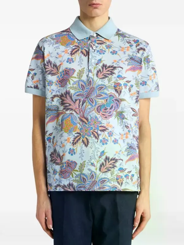 Etro Cotton Polo Shirt - Blue