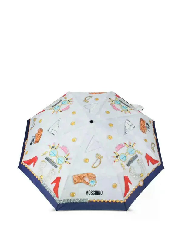 Moschino Fashion-print Umbrella - White