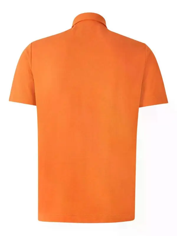 ZANONE Cotton Polo Shirt - Orange
