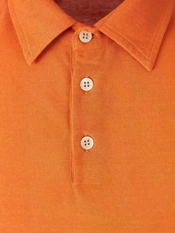 ZANONE Cotton Polo Shirt - Orange