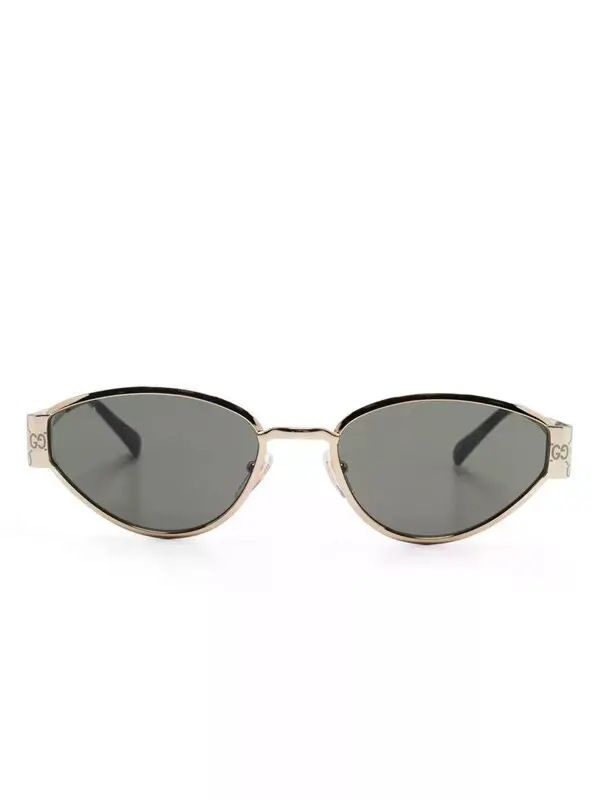 Gucci Butterfly-frame Sunglasses - Gold