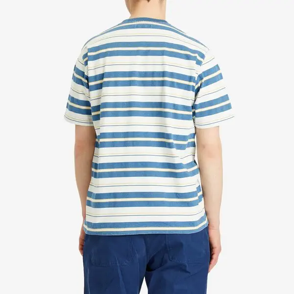 BEAMS Multi Stripe Pocket T-shirt - Bleach