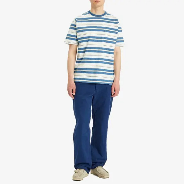 BEAMS Multi Stripe Pocket T-shirt - Bleach
