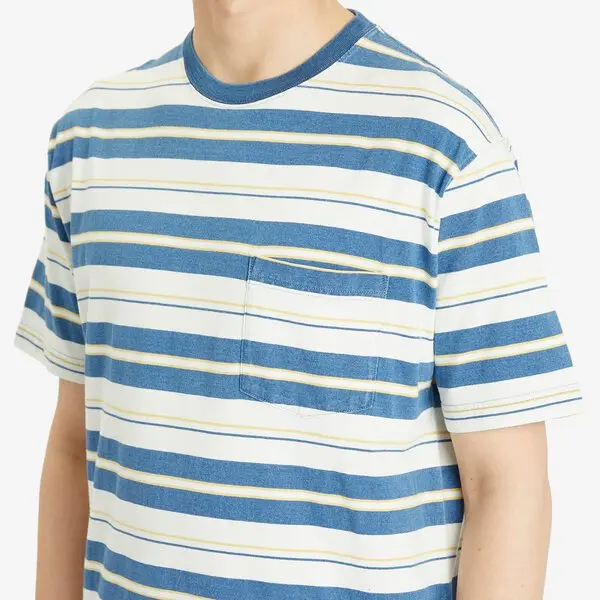 BEAMS Multi Stripe Pocket T-shirt - Bleach