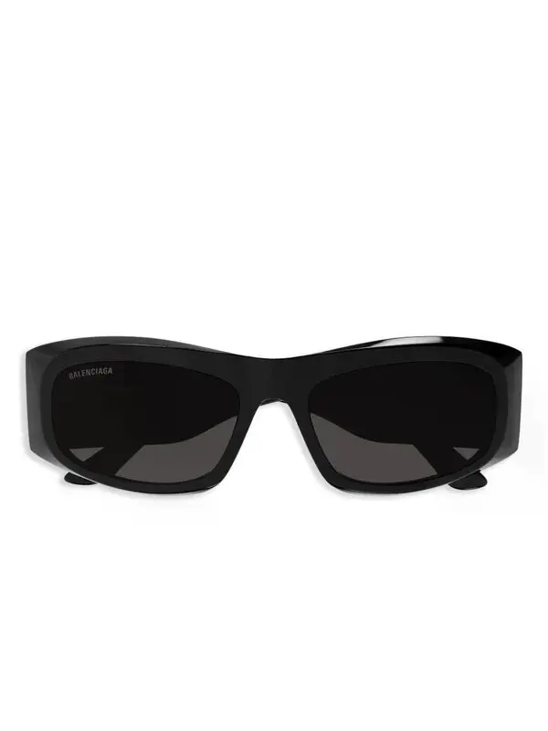Balenciaga Bossy Rectangle Sunglasses - Black