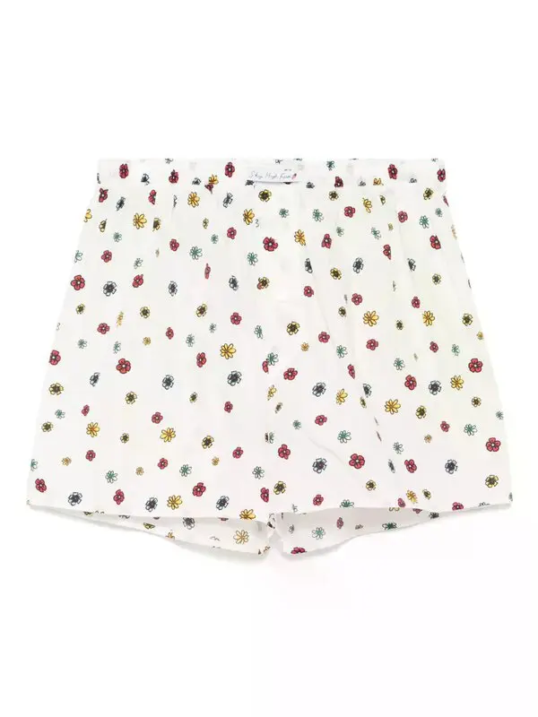 SKY HIGH FARM WORKWEAR Graphic-print Shorts - White