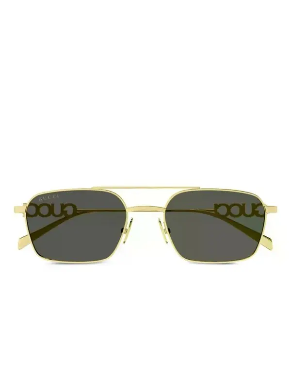 Gucci Navigator-frame Sunglasses - Gold