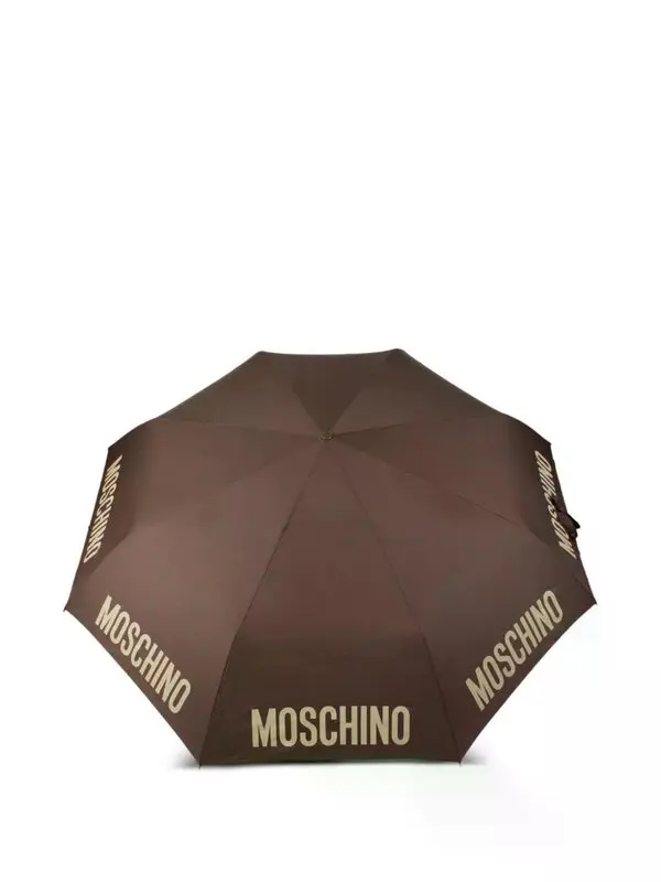 Moschino Logo-print Umbrella - Brown