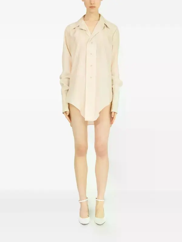 MAISON MARGIELA Dropped Hem Shirt - Neutrals