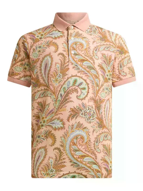 Etro Cotton Polo Shirt - Pink
