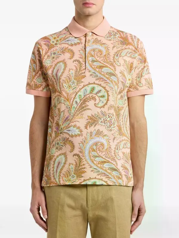 Etro Cotton Polo Shirt - Pink