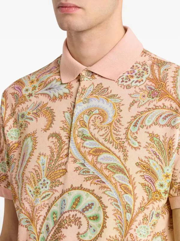 Etro Cotton Polo Shirt - Pink