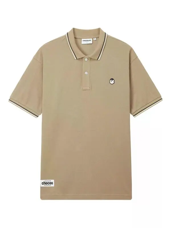 CHOCOOLATE Logo-patch Polo Shirt - Neutrals