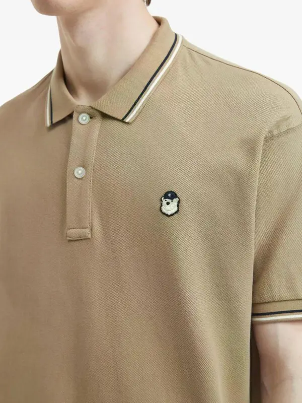 CHOCOOLATE Logo-patch Polo Shirt - Neutrals