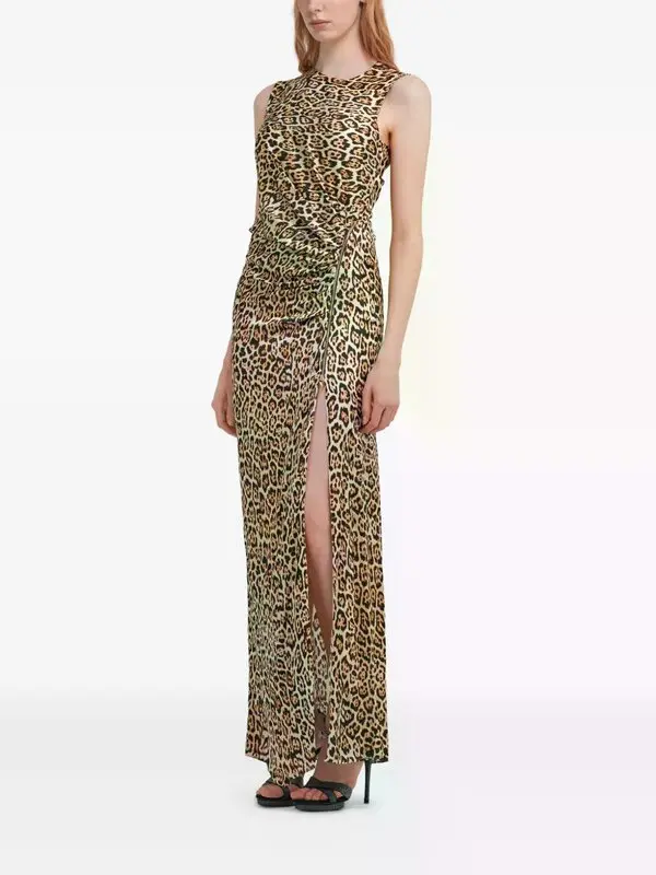 Roberto Cavalli Leopard-print Maxi Dress