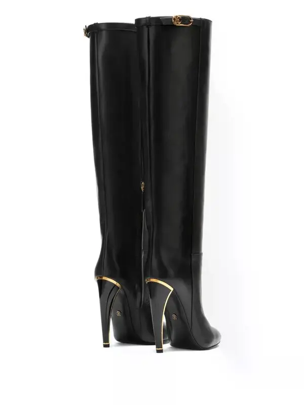 Roberto Cavalli Knee-high Boots With Sculpted Heel