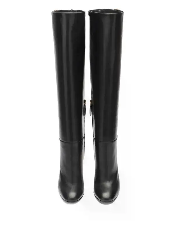 Roberto Cavalli Knee-high Boots With Sculpted Heel