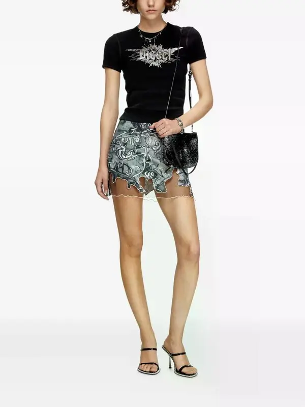 DIESEL® T-ele-long P2 Graphic Logo T-shirt