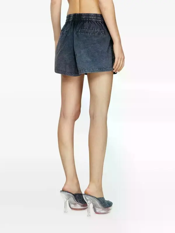 DIESEL® Elasticated-waistband Denim Shorts - Blue