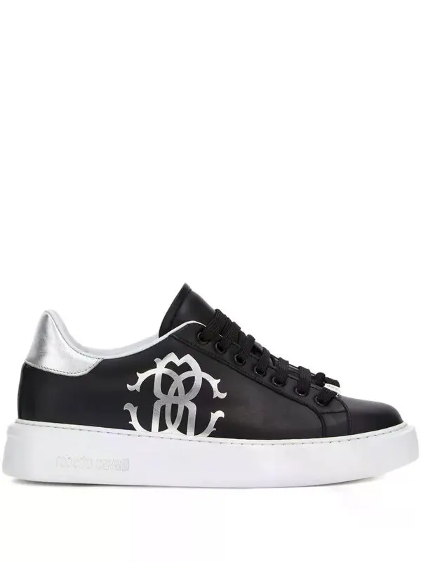 Roberto Cavalli Mirror Snake-print Sneakers
