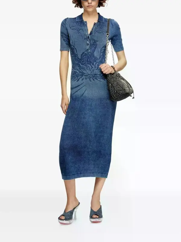 DIESEL® M-fenny Denim Shirt Dress - Blue