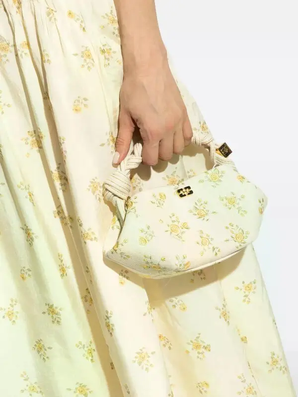 GANNI Floral-embroidered Tote