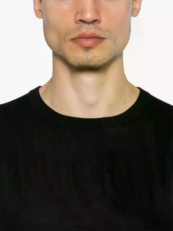 KANGRA Fine-knit T-shirt - Black