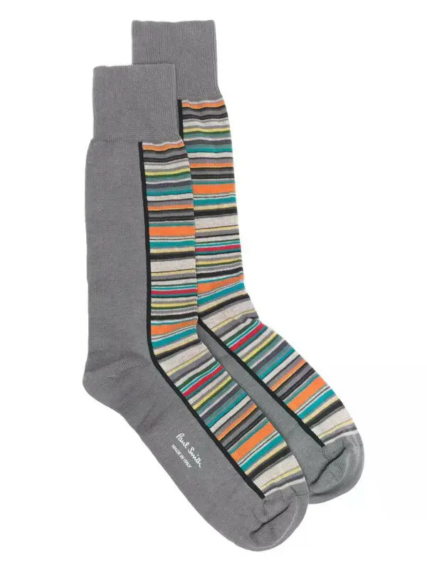 Paul Smith Half Signature Socks - Grey