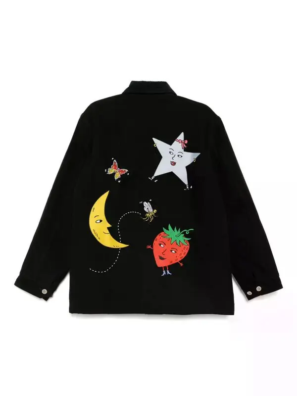 SKY HIGH FARM WORKWEAR Embroidered Denim Jacket - Black
