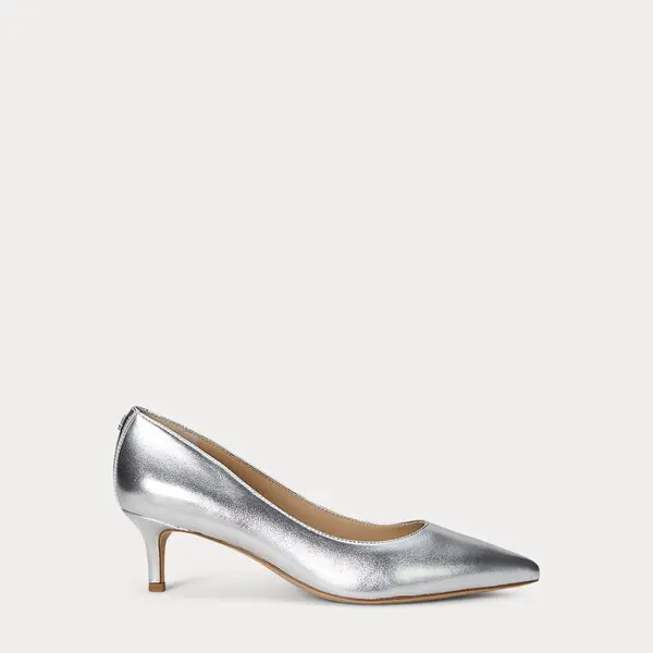Ralph Lauren Adrienne Metallic Nappa Leather Pump