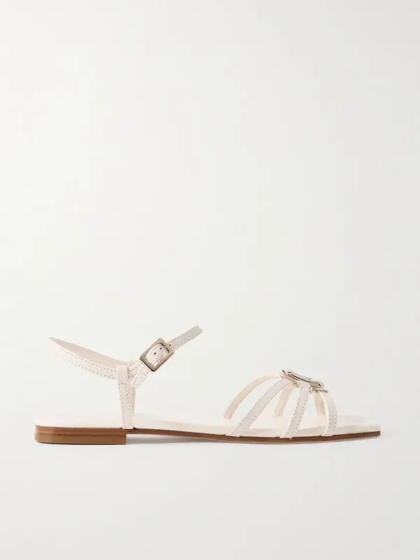 ROGER VIVIER Viv' The Sea Leather Sandals - Neutrals
