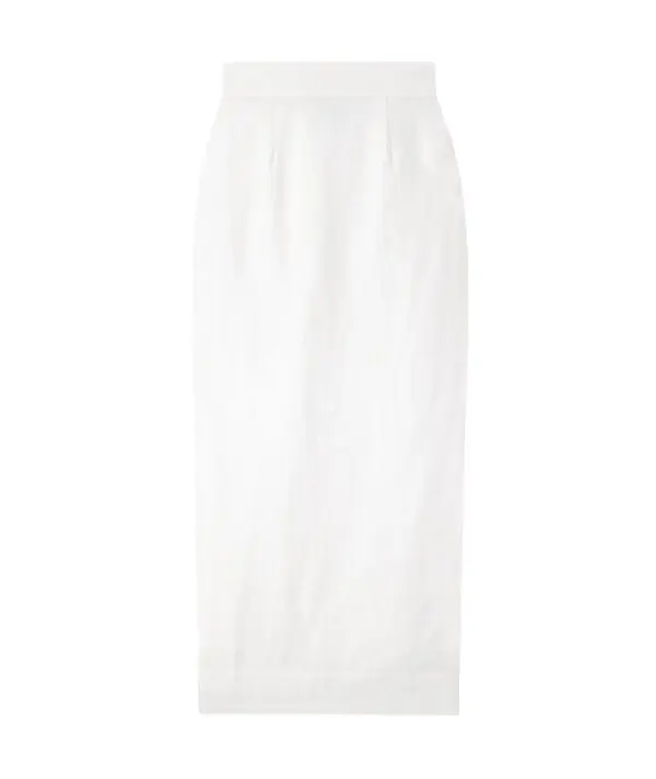 Posse Emma Linen Midi Skirt - Neutrals