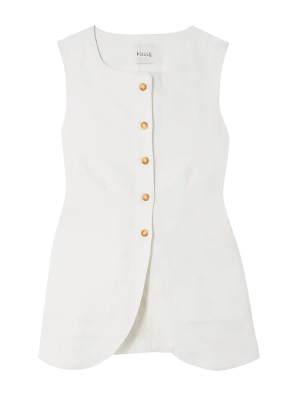Posse Emma Linen Vest - Neutrals