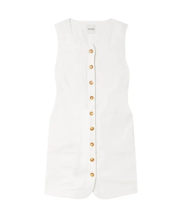 Posse Emma Linen Mini Dress - Neutrals