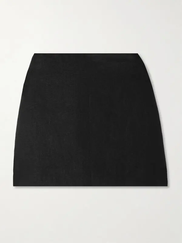 Posse Alice Linen Mini Skirt - Black