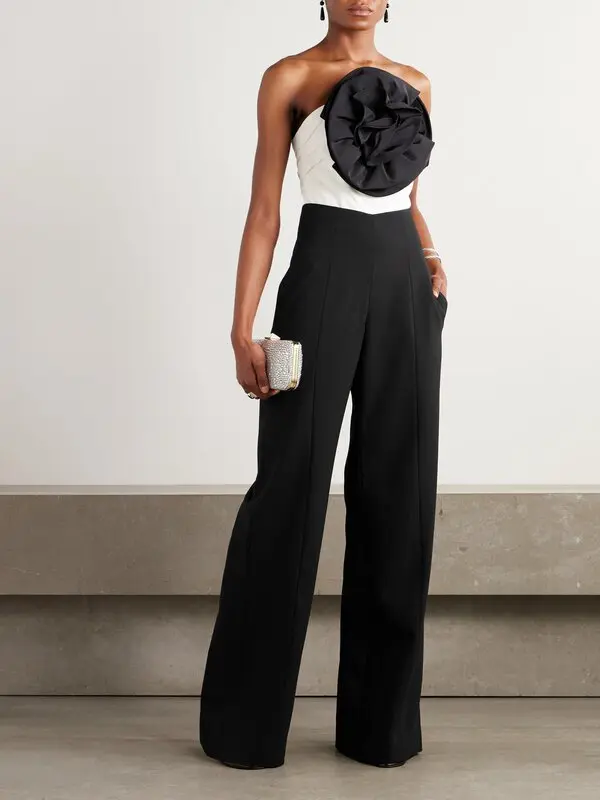 Carolina Herrera Wool-blend Crepe Wide-leg Pants