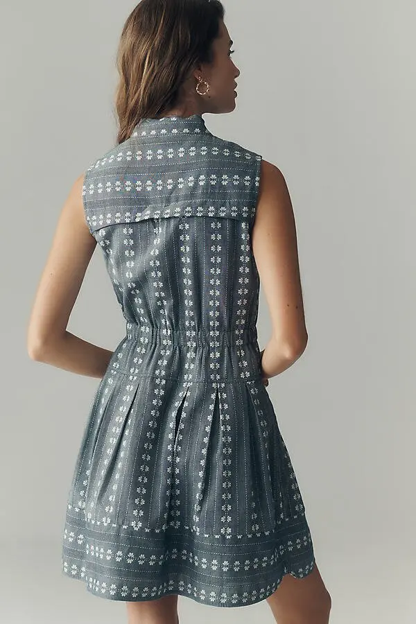 Maeve Sleeveless V-neck Shirtdress