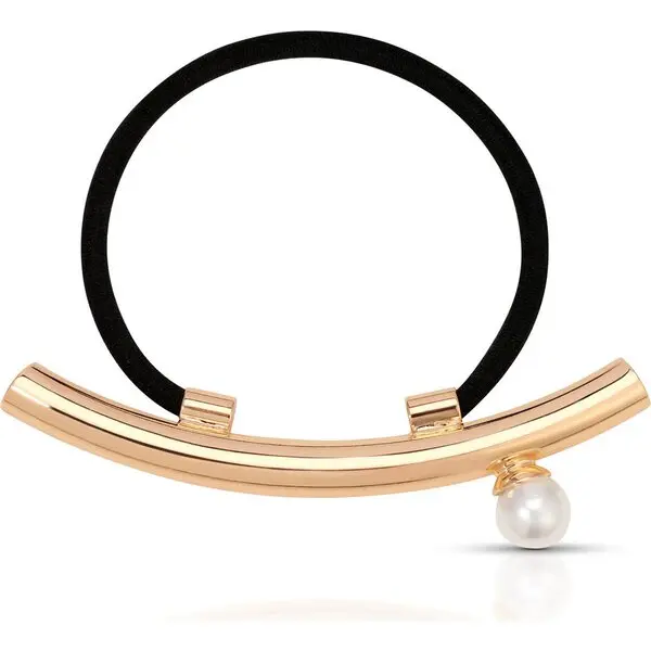 Ettika Imitation Pearl Hair Tie - Gold