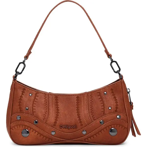 Desigual Embroidered Faux Leather Crossbody Bag