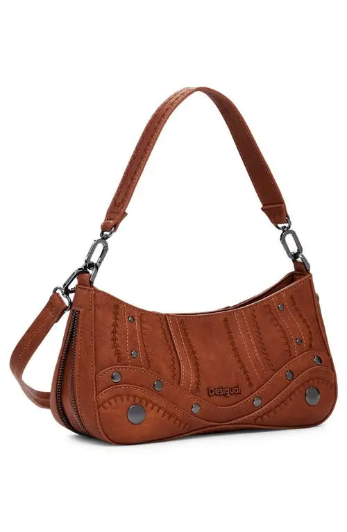 Desigual Embroidered Faux Leather Crossbody Bag