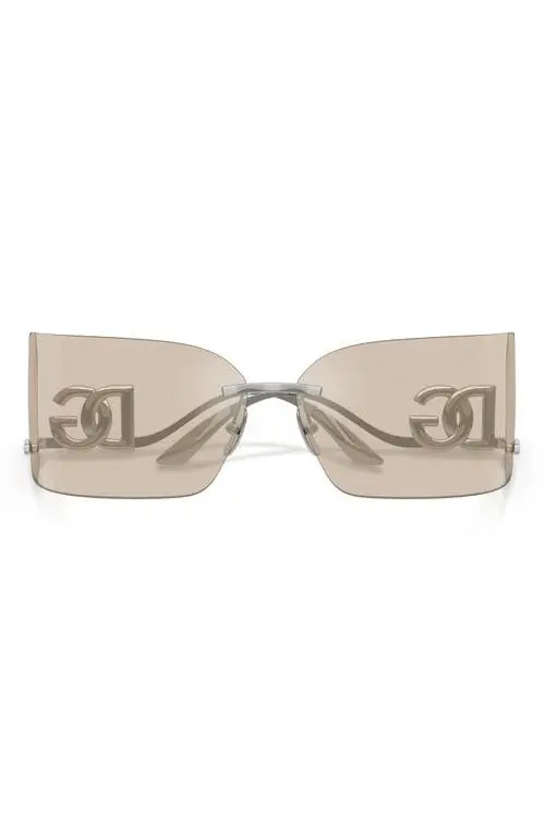 Dolce & Gabbana 79mm Oversized Rimless Sunglasses