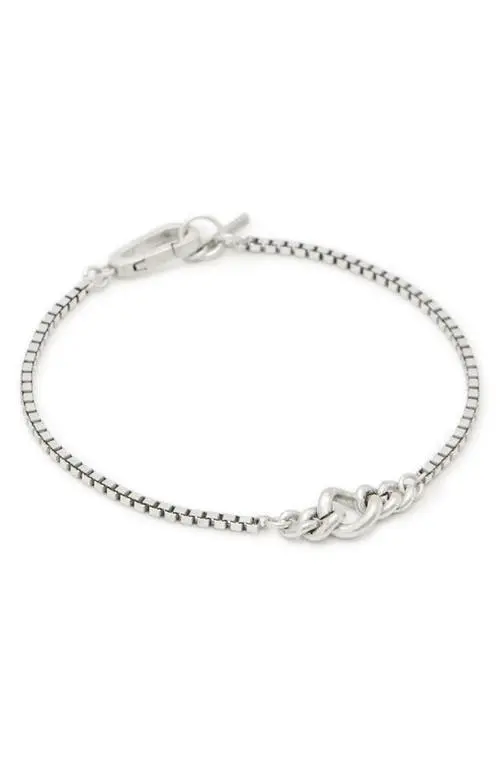 ALLSAINTS Curb Chain Bracelet - Warm Silver